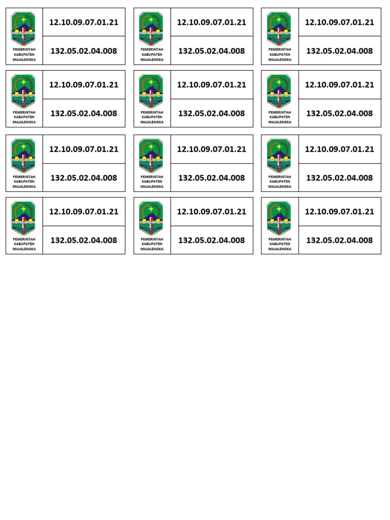 Label Inventaris Barang | PDF