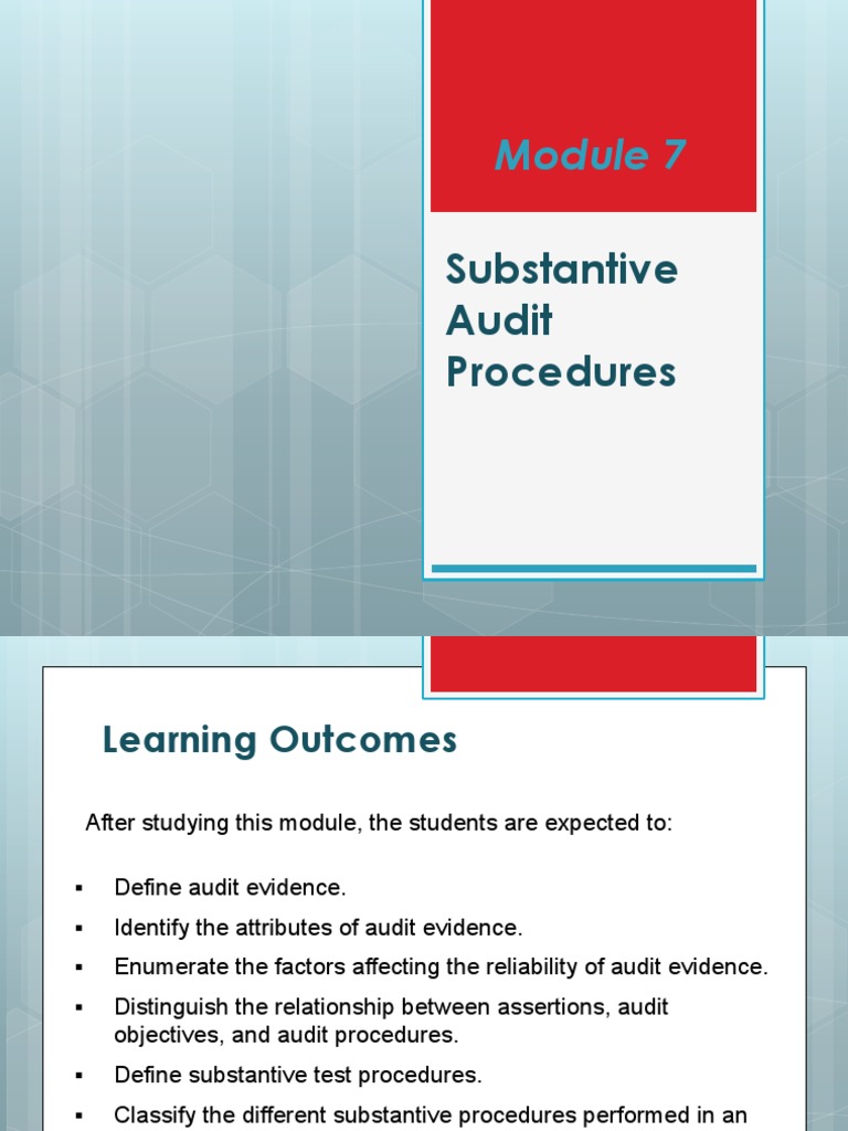 Substantive Audit Procedures Explained | PDF | Audit | Internal Control
