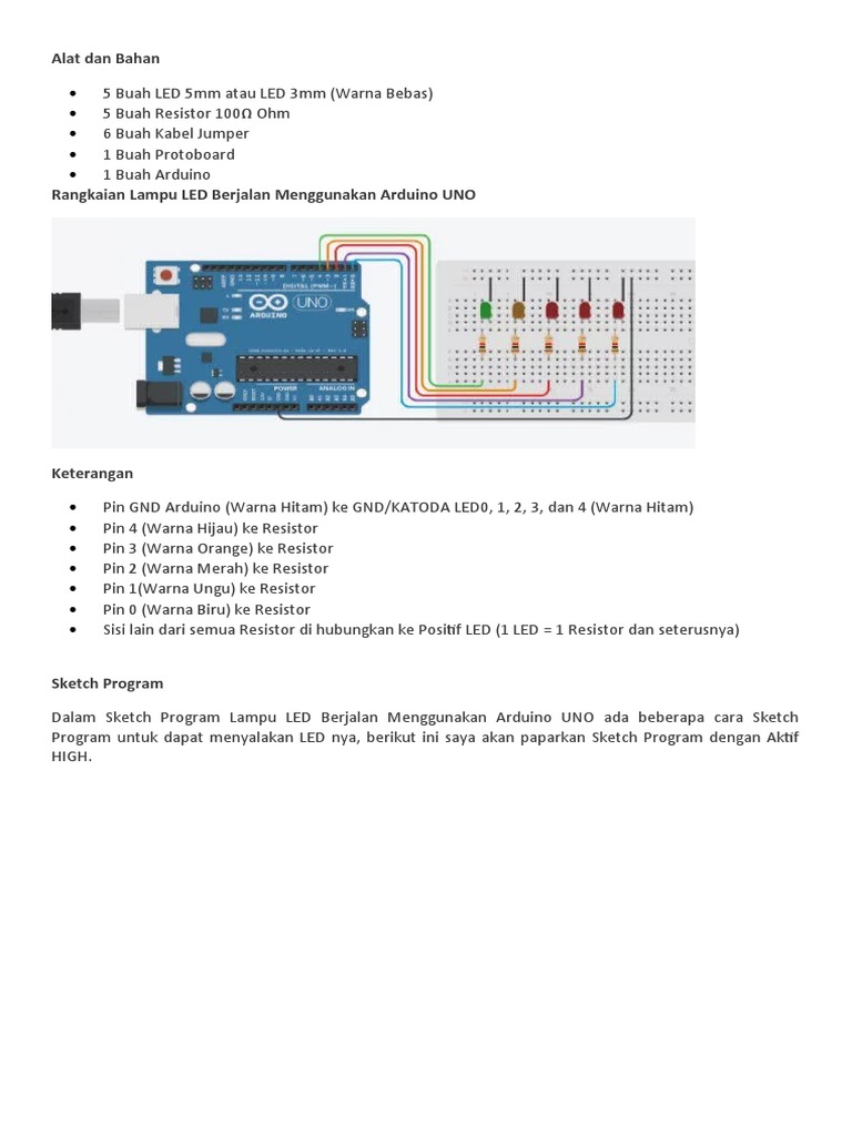 Program 5 Led | PDF | Komputer | Teknologi & Rekayasa