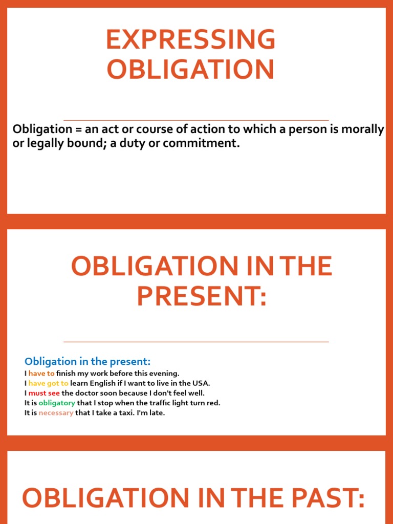 Expressing Obligation | PDF