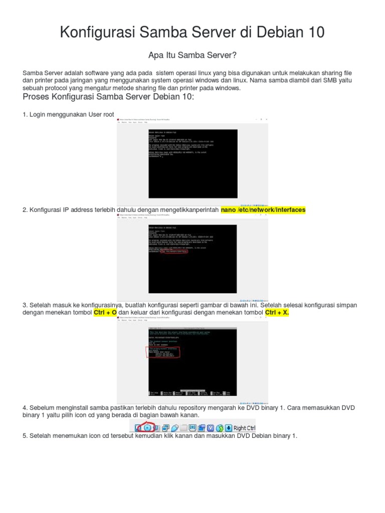 Konfigurasi Samba Server Di Debian | PDF | Karier & Perkembangan | Komputer