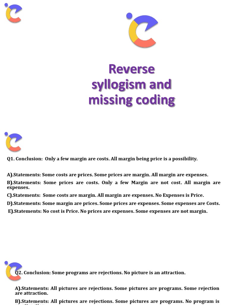 Reverse Syllogism and Missing Coding | PDF