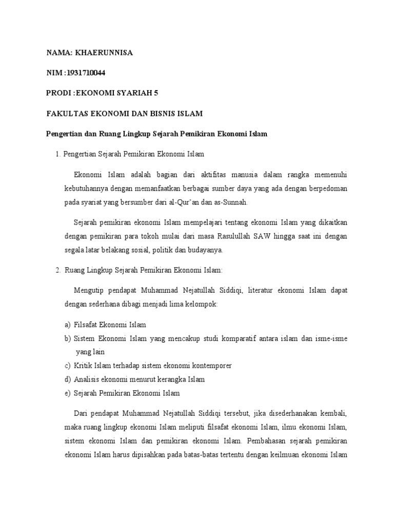 Jawaban UTS Matkul SPEI | PDF