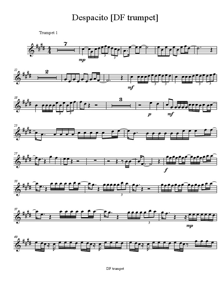 Despacito - Trumpet in BB 1 | PDF