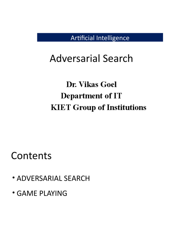 Unit-2 Adversarial Search | PDF | Economics Of Uncertainty | Game Theory