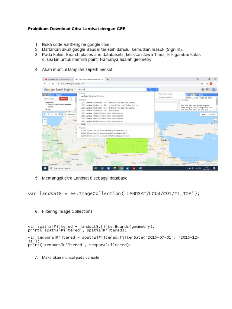 1 GEE Download Landsat | PDF