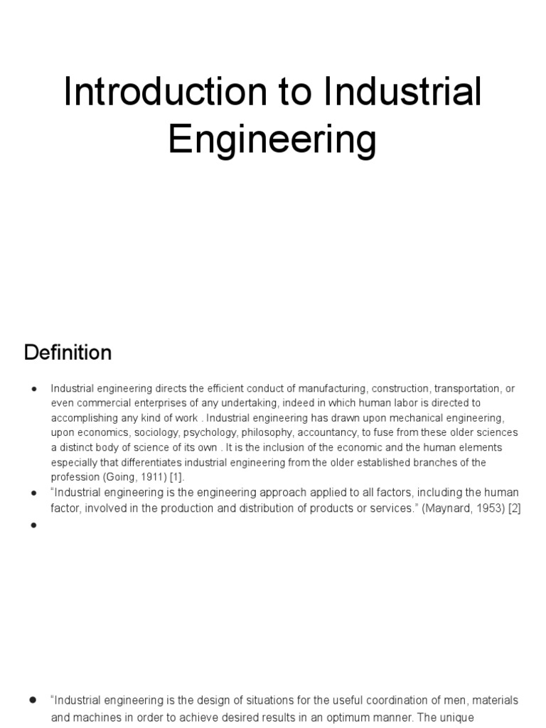 Introduction To Industrial Engineering | PDF | Industrial Engineering ...