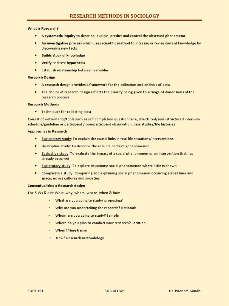 4 Research Methods in Sociology 2 | PDF | Survey Methodology | Sociology