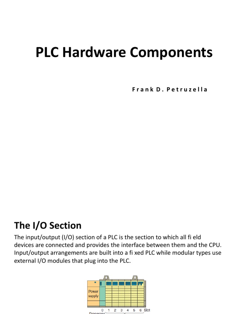 PLC Hardware Components | PDF | Programmable Logic Controller | Input/Output
