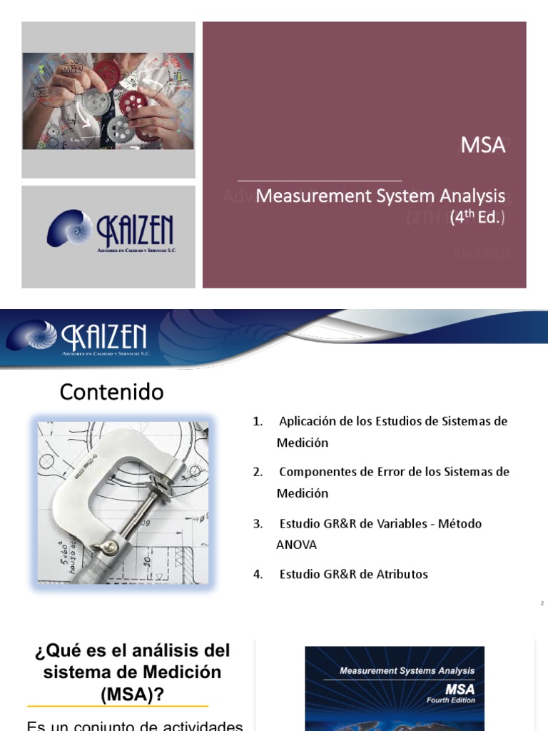 Msa 21 | PDF | Medición | Exactitud y precisión