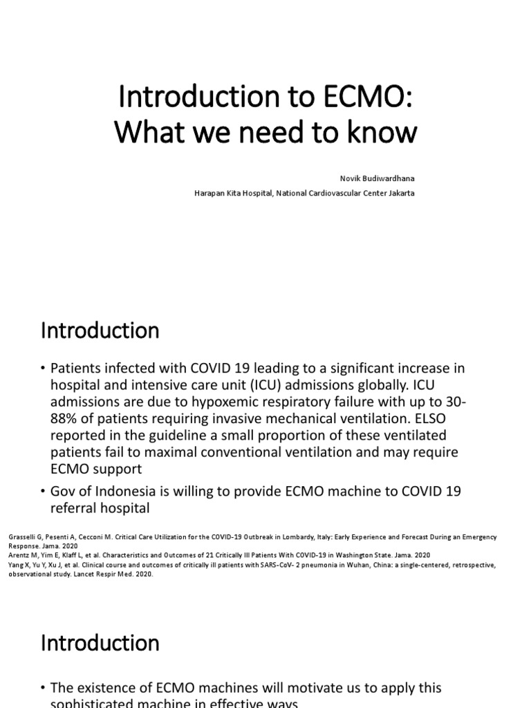 Introduction To ECMO | PDF | Medical Specialties | Angiology