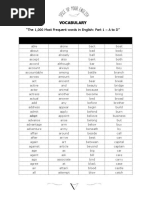3000 Most Common English Words | PDF | Adolescence