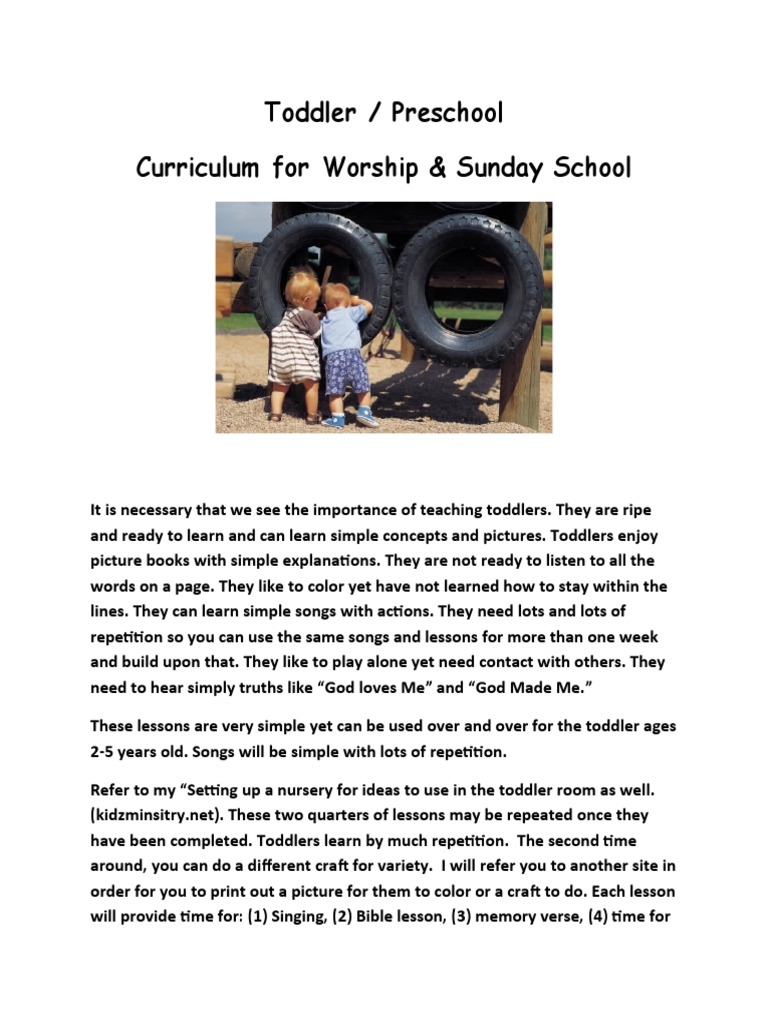 Overview of Toddler & Preschool Church Curriculum | PDF | Nature