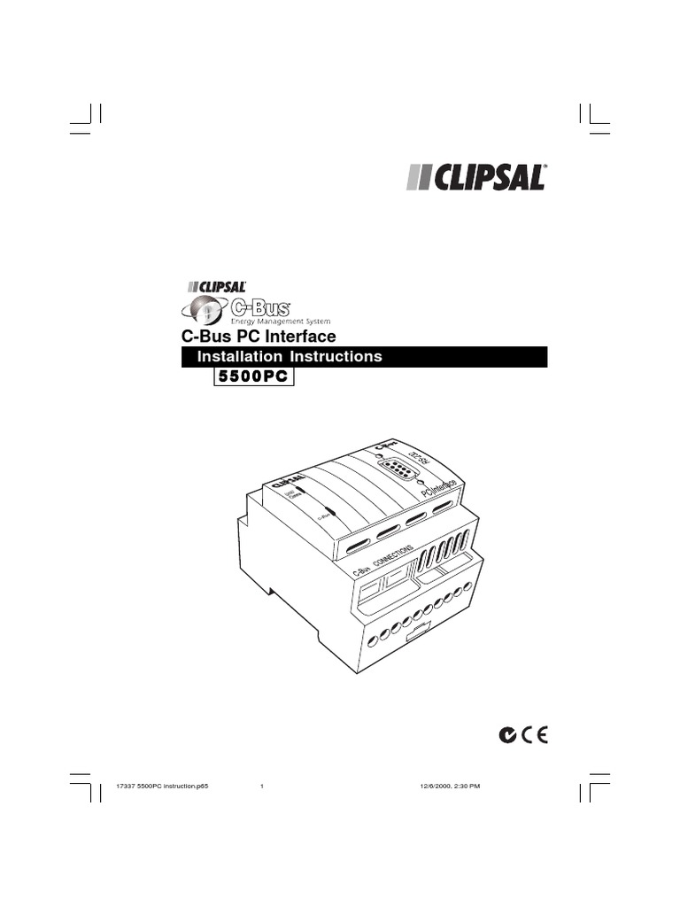 Installation Instructions - 5500PC C-Bus PC Interface | PDF | Computer ...