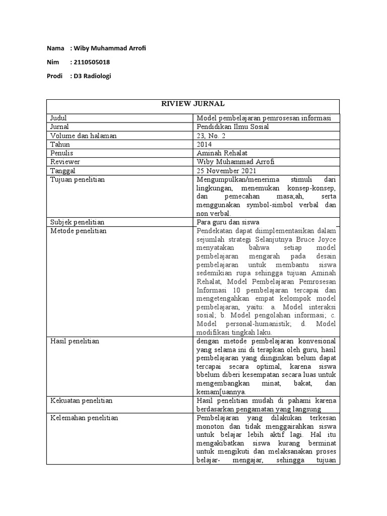 Riview Jurnal 2 | PDF | Karier & Perkembangan