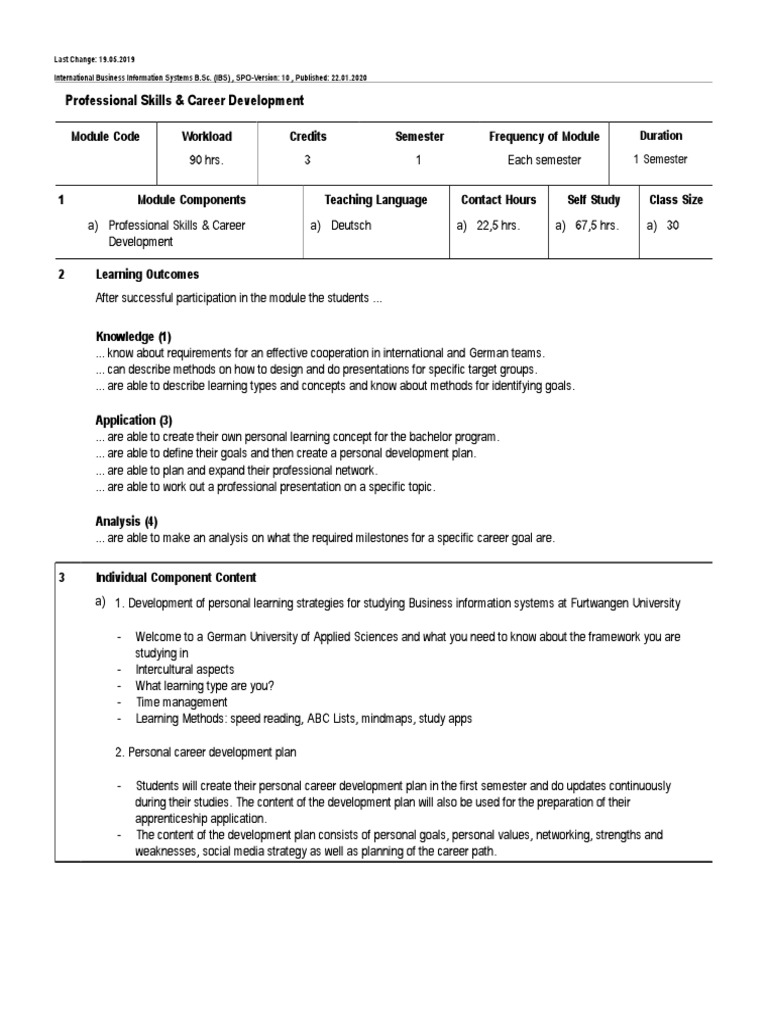 Professional Skills & Career Development | PDF | Learning | Information
