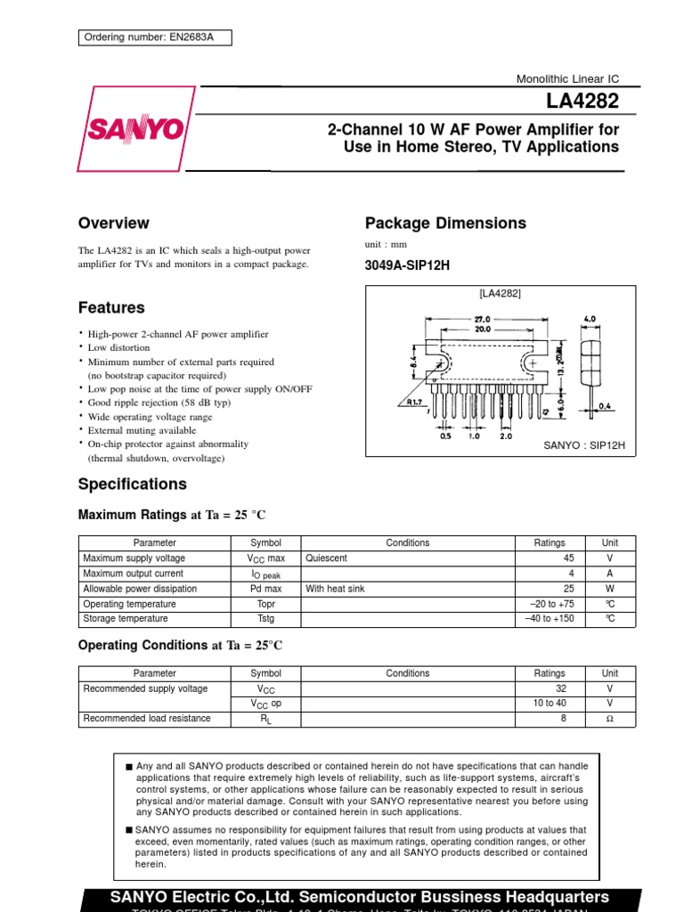 La 4282 | Download Free PDF | Electromagnetism | Electronics