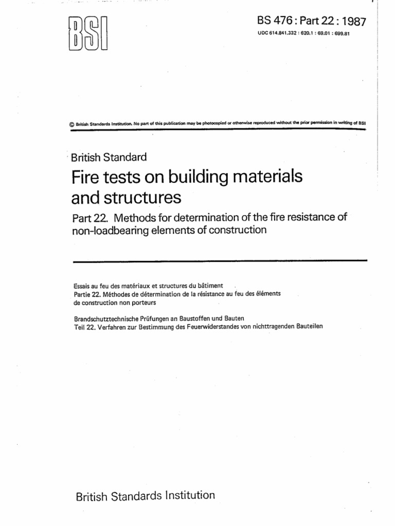 BS 476 Part 22 | PDF