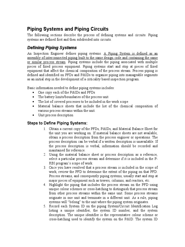 Piping Systems and Piping Circuits | PDF | Pipe (Fluid Conveyance ...