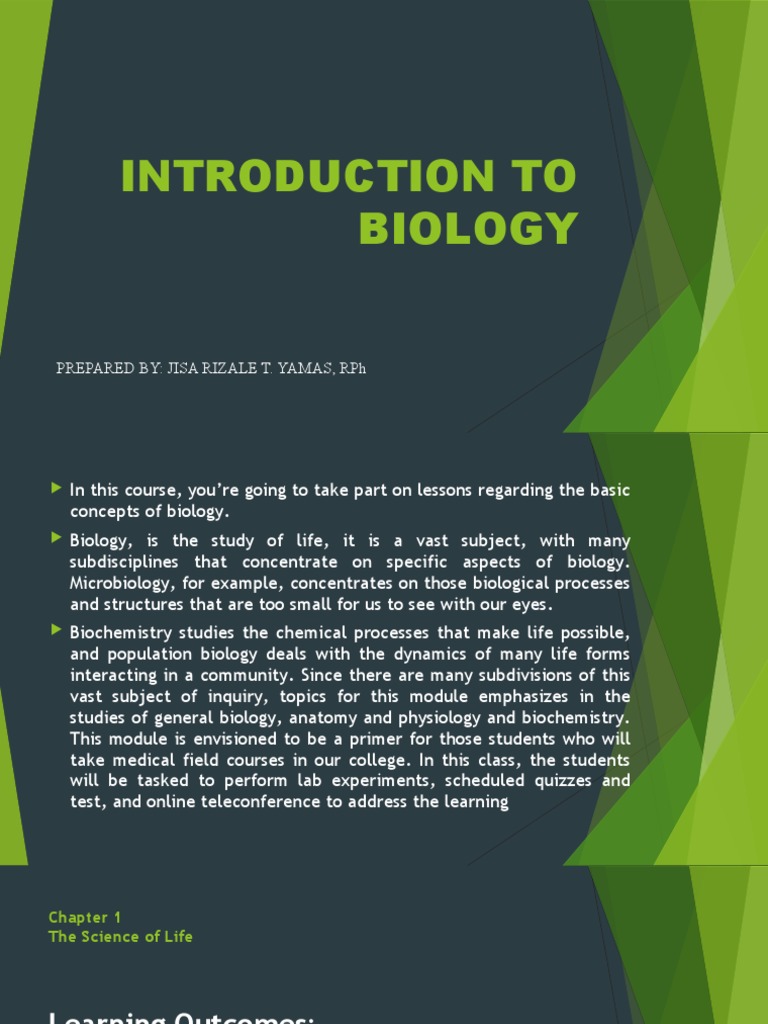 Chapter 1 The Science of LIfe | Download Free PDF | Cell (Biology ...