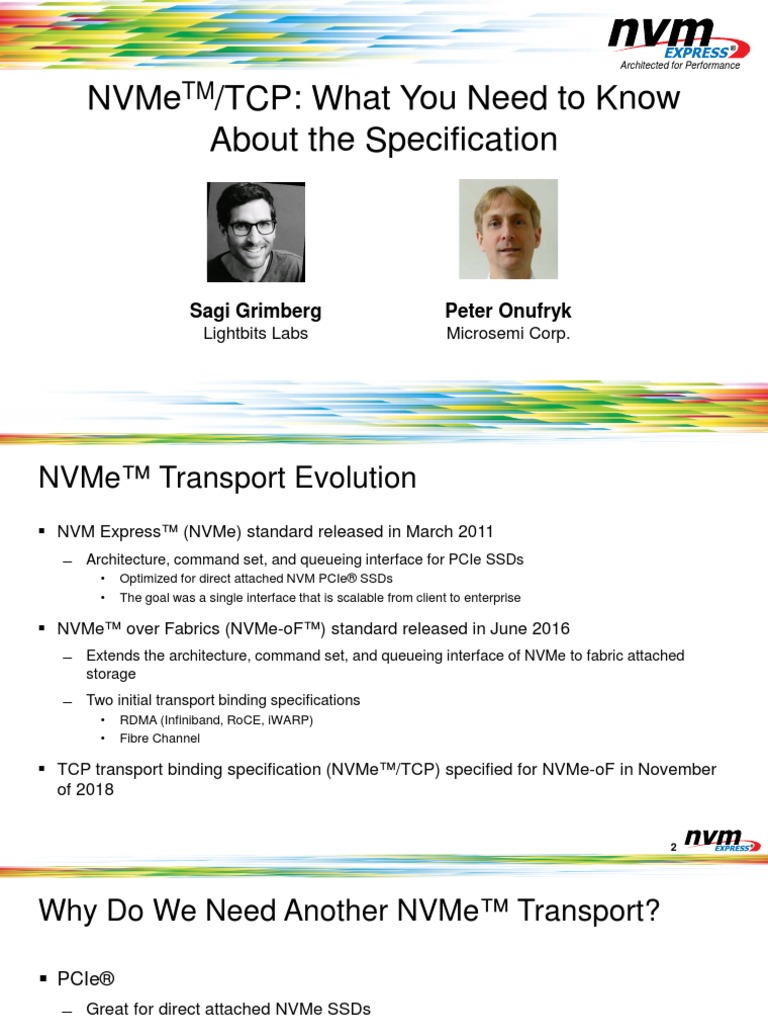 March 2019 NVMe TCP What You Need To Know About The Specification | PDF ...