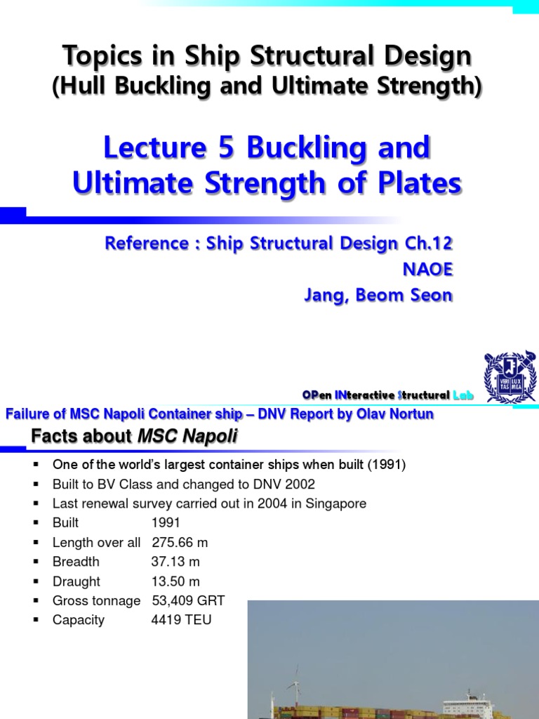 Ship Buckling Analysis: MSC Napoli Case | PDF | Buckling | Bending