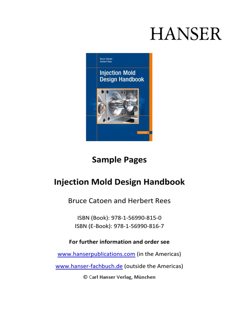 Sample Pages Injection Mold Design Handbook: Bruce Catoen and Herbert ...