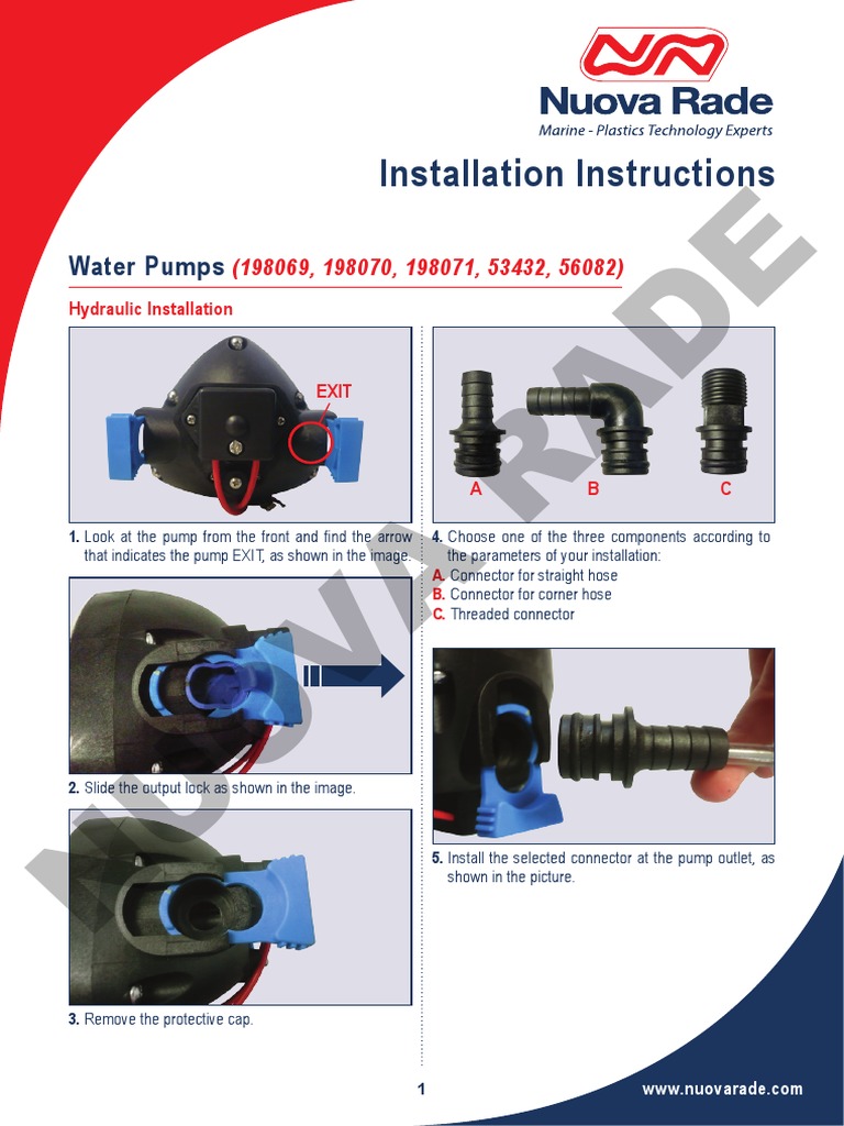 Installation Instructions: Water Pumps | Descargar gratis PDF ...