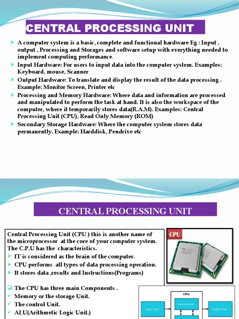 Central Processing Unit | PDF | Central Processing Unit | Computer Data Storage