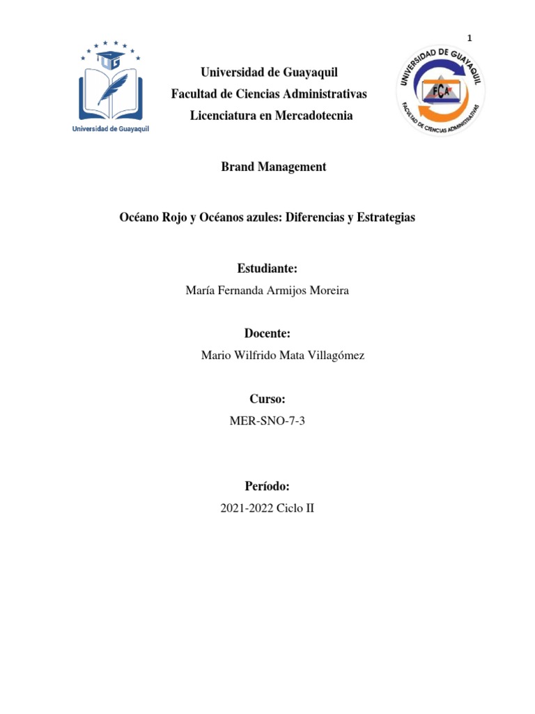 Oceano Azul y Oceano Rojo Diferencias y Estrategias | PDF | Marketing ...