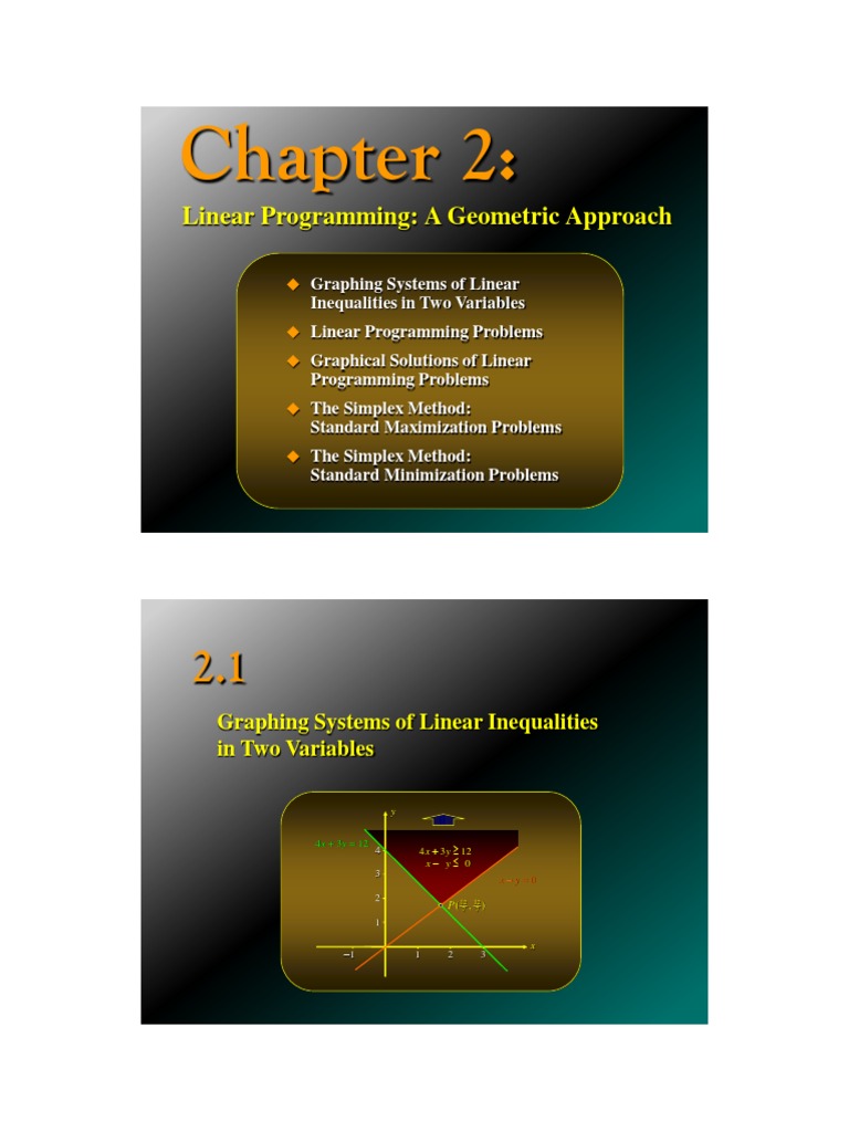 Chapter2 - Graphical Method | PDF | Linear Programming | Mathematical ... Chapter2 - Graphical Method | PDF | Linear Programming | Mathematical ...