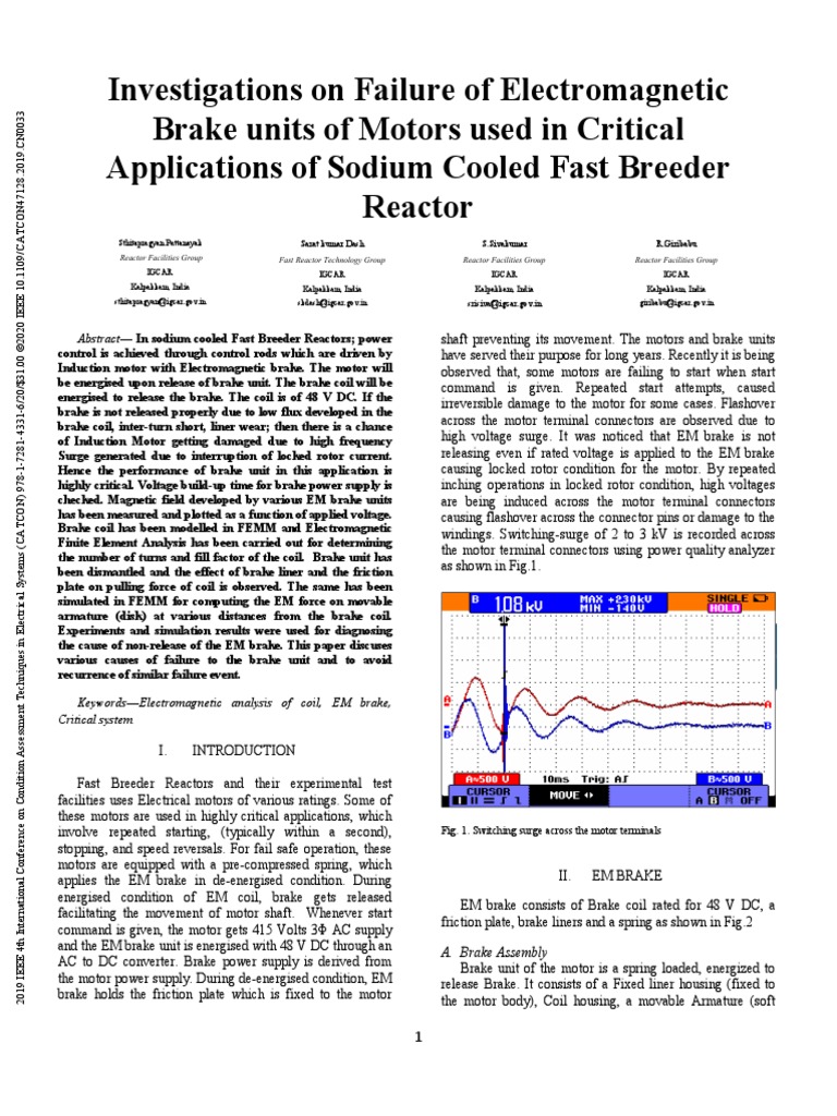 Investigations On Failure of Electromagnetic Brake Units of Motors ...