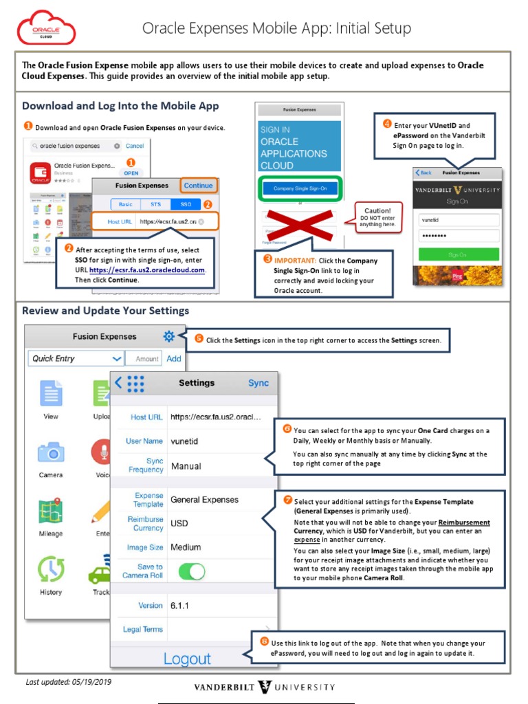 Oracle Fusion Expenses Mobile Setup Guide | PDF | Mobile App | Camera