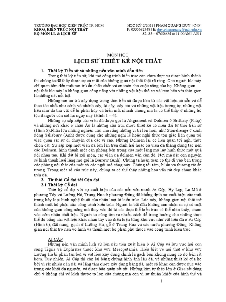 Lịch sử TKNT - Brief | PDF