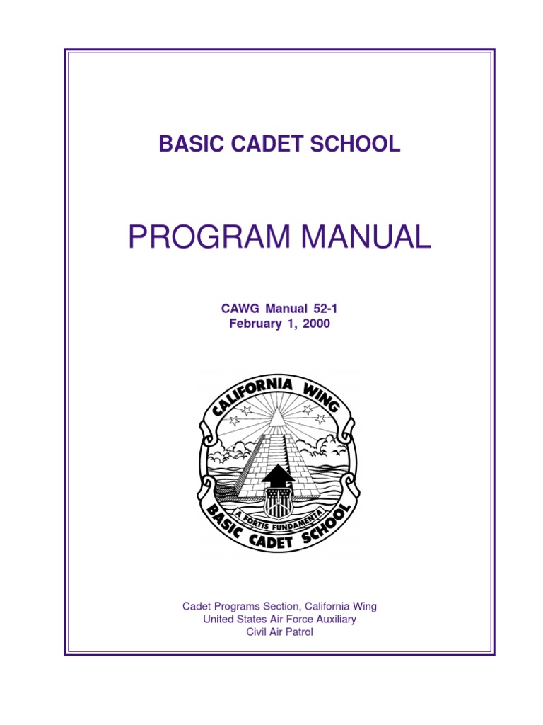 Cadet Basic Training Guide (2000) | PDF | Civil Air Patrol