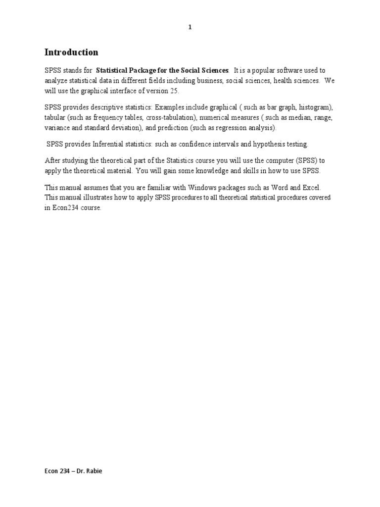 Lec1 2 | Download Free PDF | Spss | Statistics