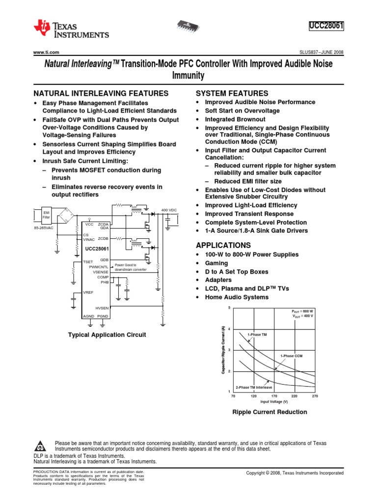 Natural Interleaving™ Transition-Mode PFC Controller With Improved ...