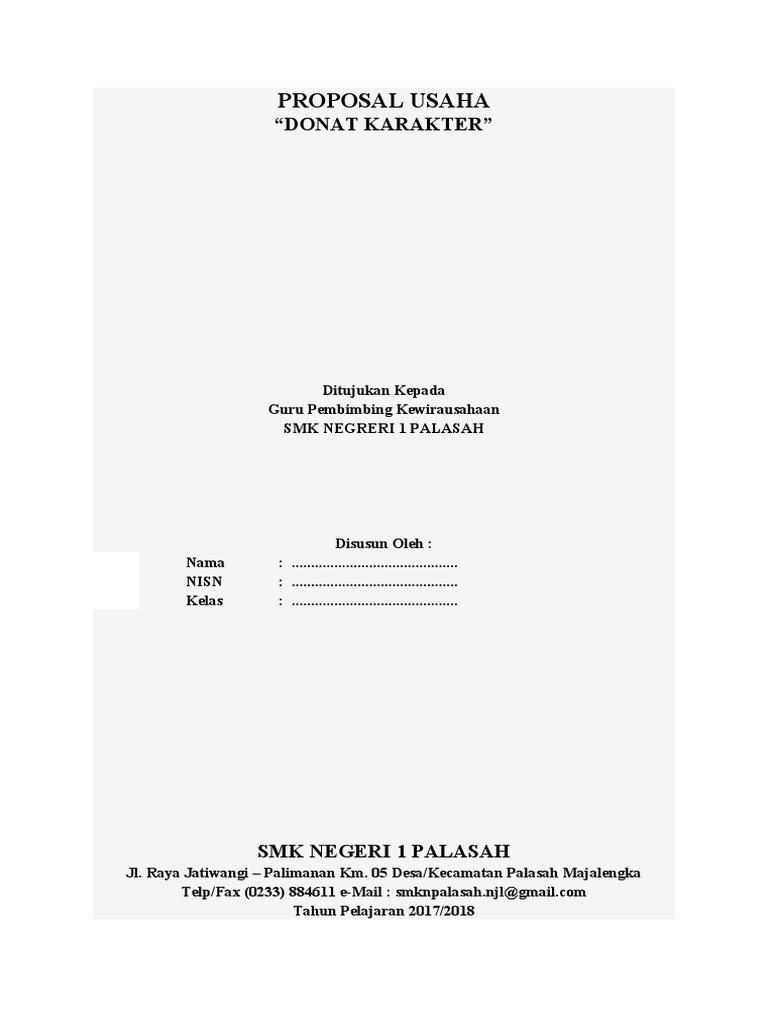Contoh Proposal Usaha | PDF
