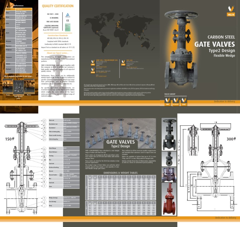 Gate Valves: Carbon Steel Type2 Design | PDF | Valve | Gas Technologies