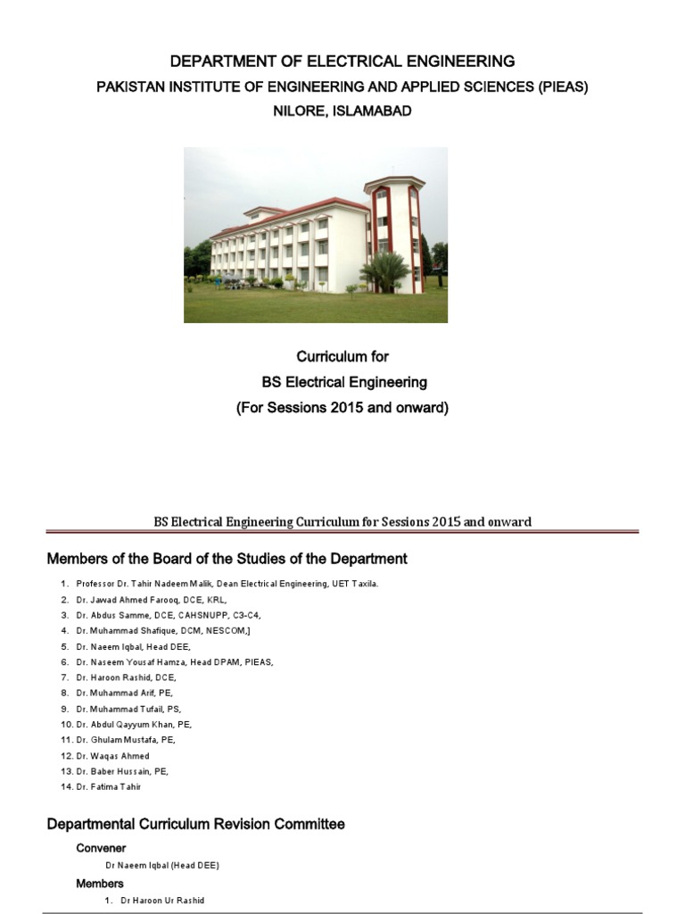 BSEE Curriculum-WithoutCLOs | PDF | Electronics | Engineering