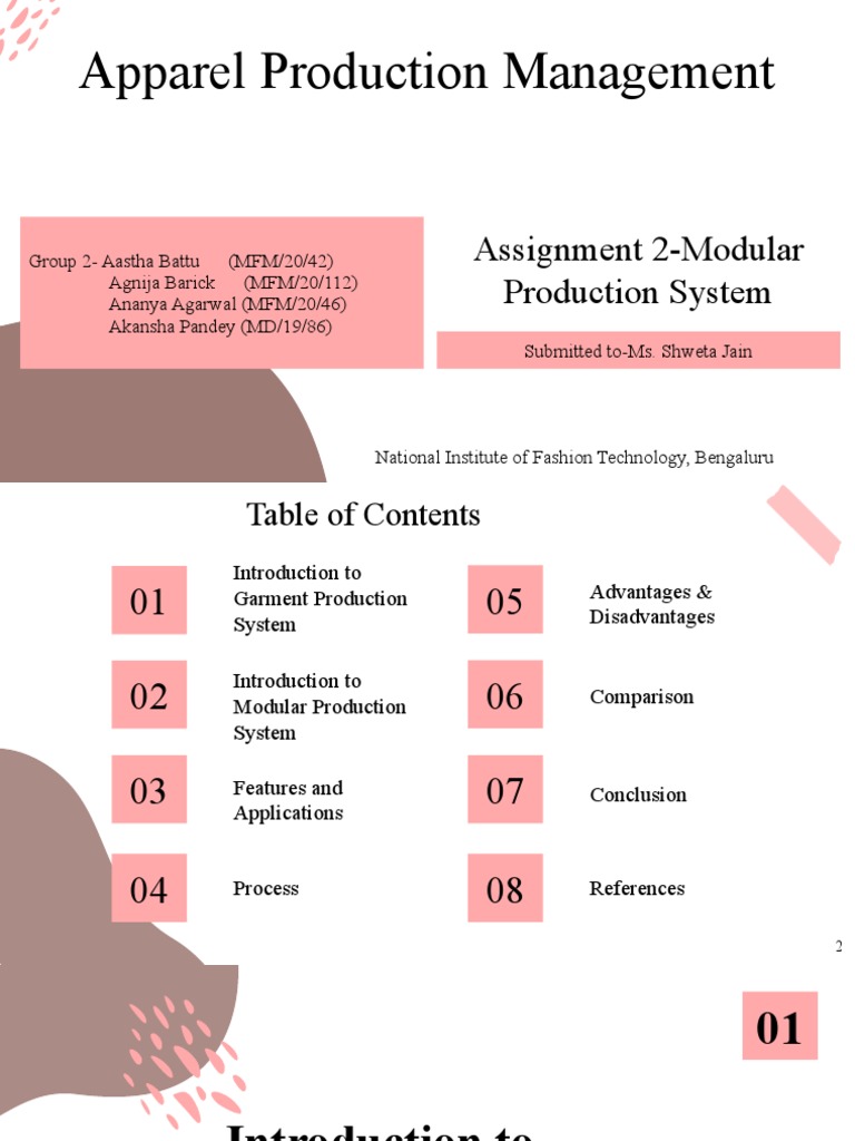 Apparel Production Management: Assignment 2-Modular Production System ...