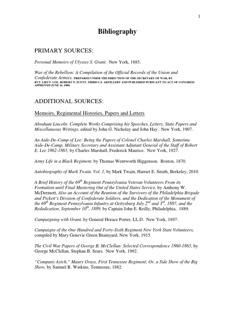 Bibliography Apr 11 | PDF | Confederate States Army | American Civil War