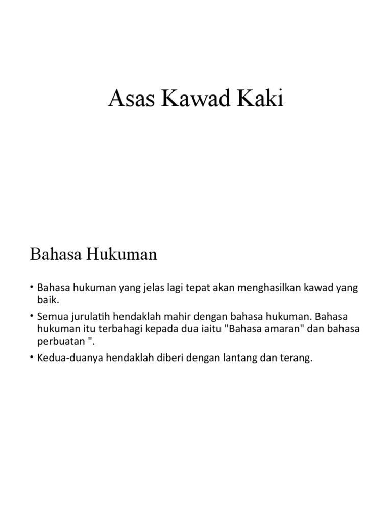 Asas Kawad Kaki KRS | PDF