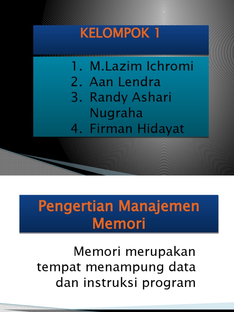 Manajemen Memori | PDF