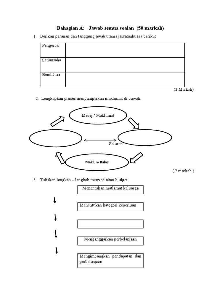 Soalan Bahagian A Dan Bahagian B SRT SPM | PDF