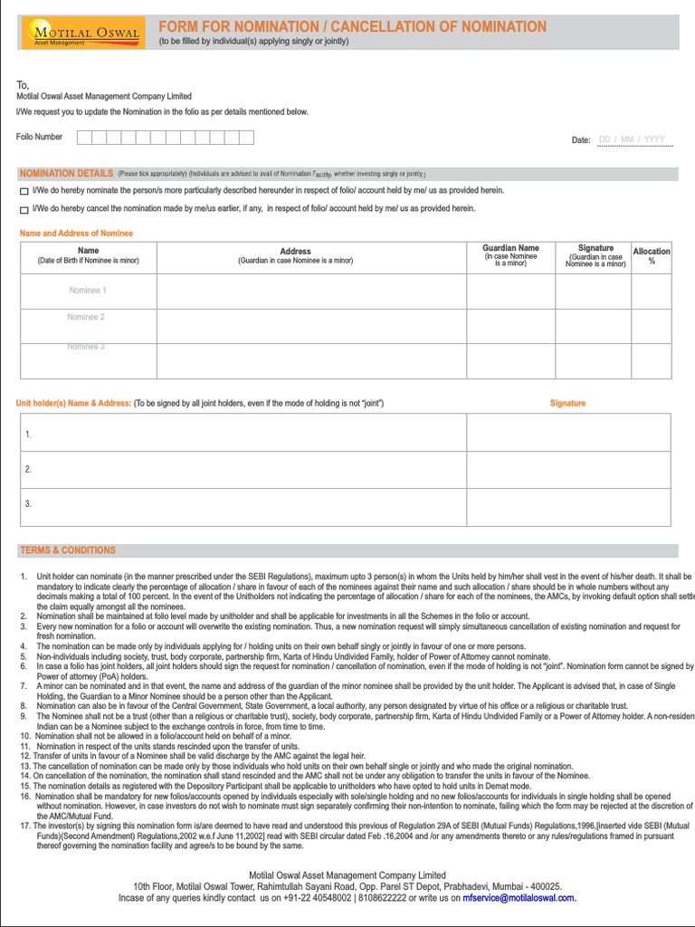 Nominee Form EPF Form 2 Structure For Part A & Part B | How To Fill
