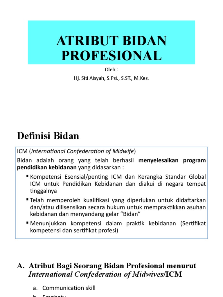P1 Atribut Profesional Bidan | PDF