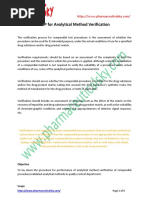 Usp 1226 Verification of Methods | PDF | Verification And Validation ...