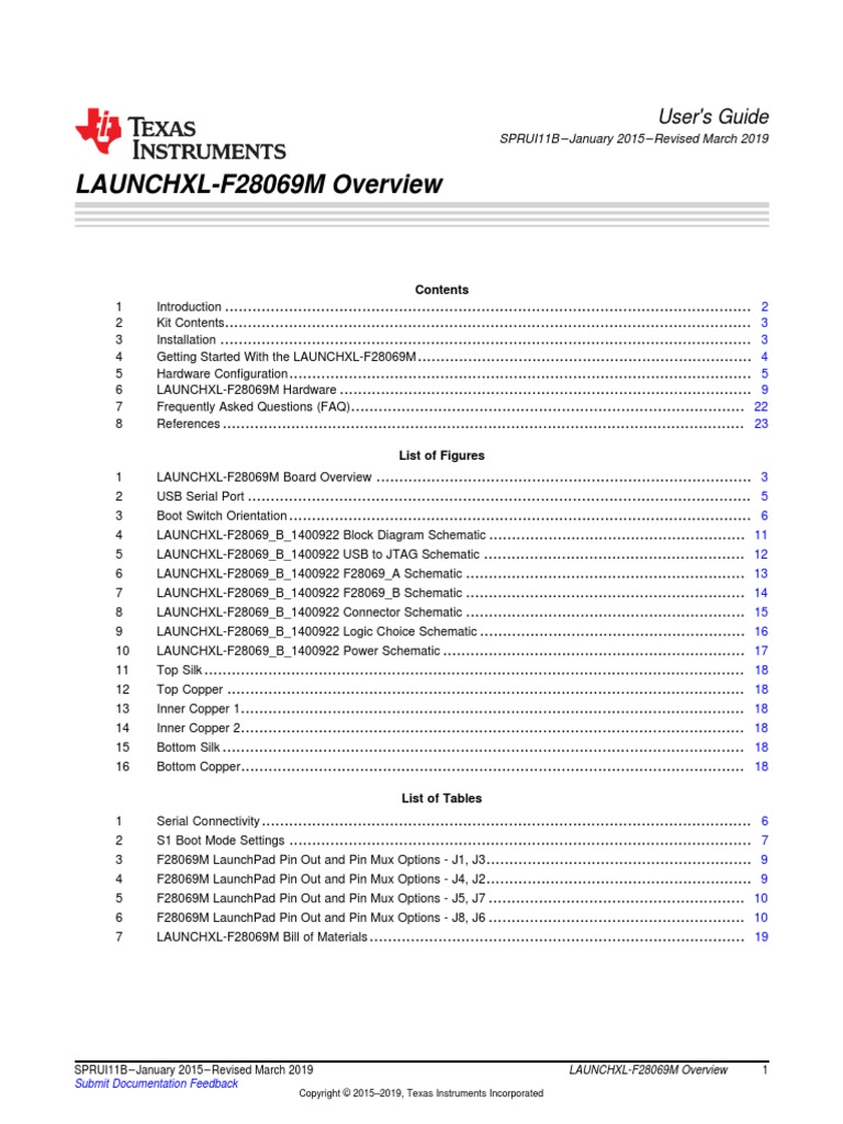 LAUNCHXL-F28069M Overview: User's Guide | PDF | Microcontroller | Booting