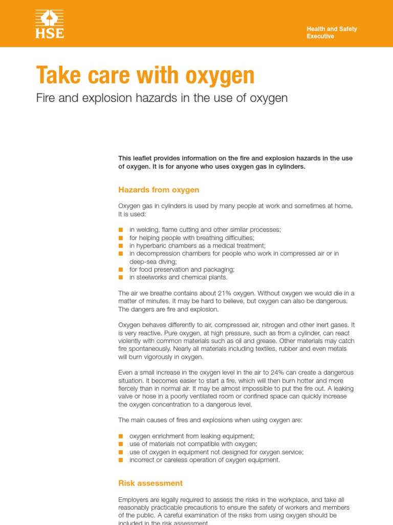 Hse 8 | PDF | Oxygen | Fires